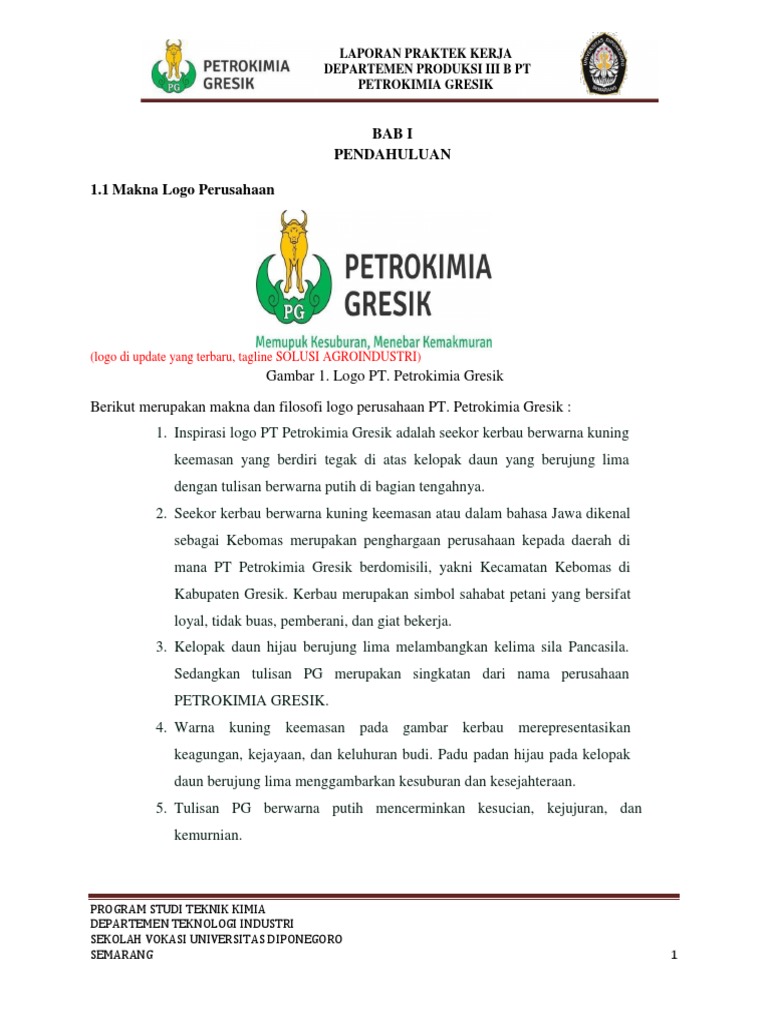 Laporan Umum KP PT Petrokimia Gresik | PDF