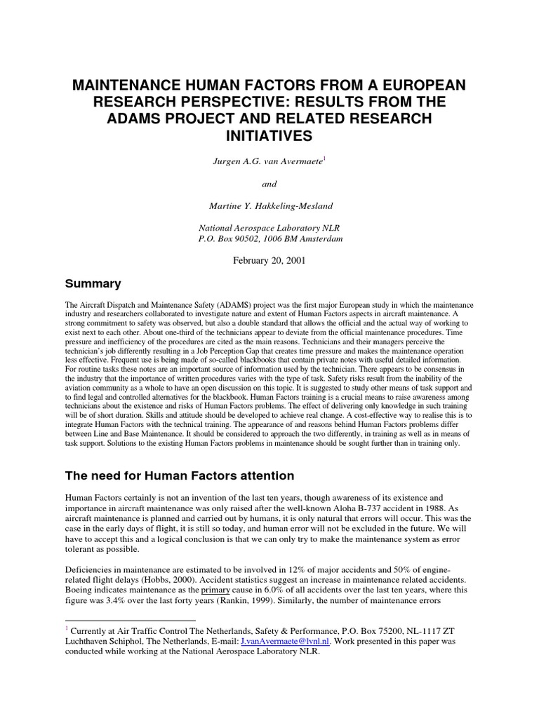 9806 - Manual Human Factors For Safety Audits Ed 1 (En) | PDF | Risk ...