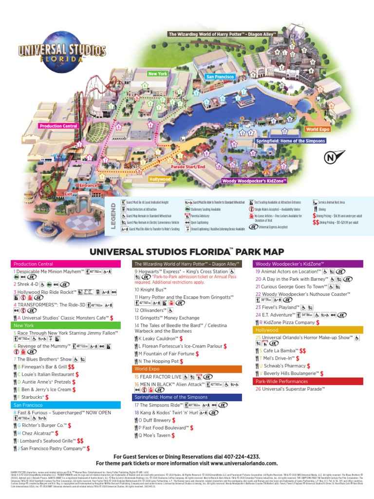 Universal Studios Florida Park Map English | PDF