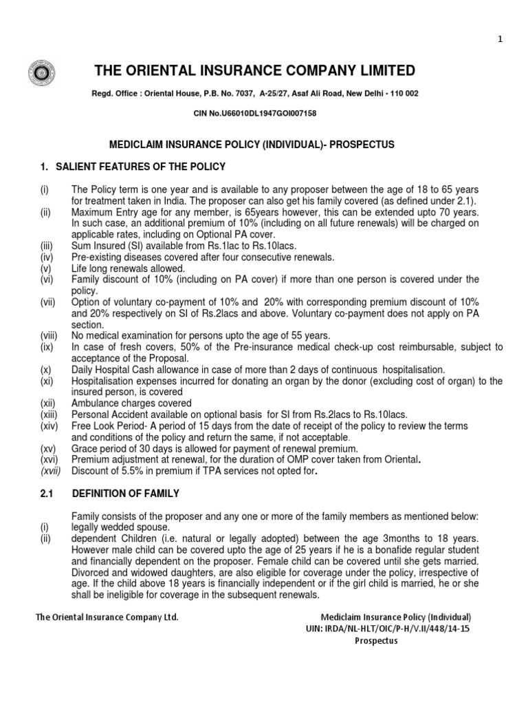 5 Prospectus | PDF | Hospital | Insurance
