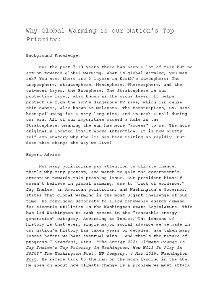 Real Slow Essay | Download Free PDF | Stratosphere | Global Warming