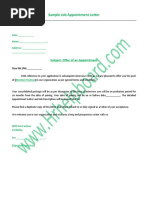 Appointment Order Format | PDF
