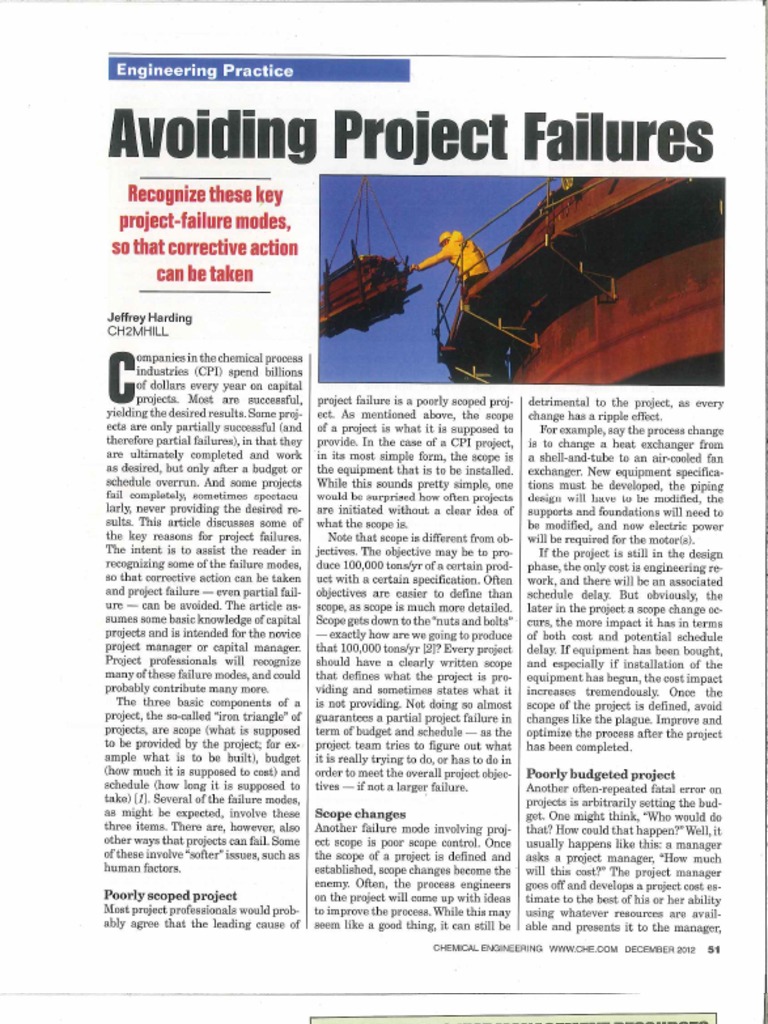 Avoiding Project Failures