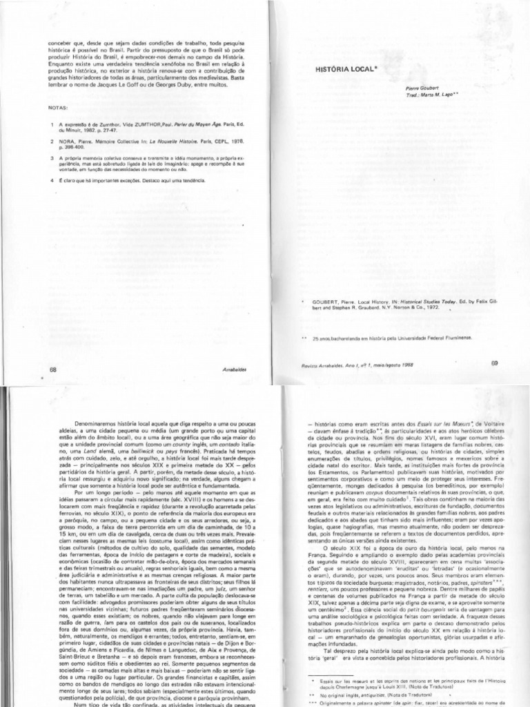 História Local segundo Pierre Goubert | PDF | França | Nobreza
