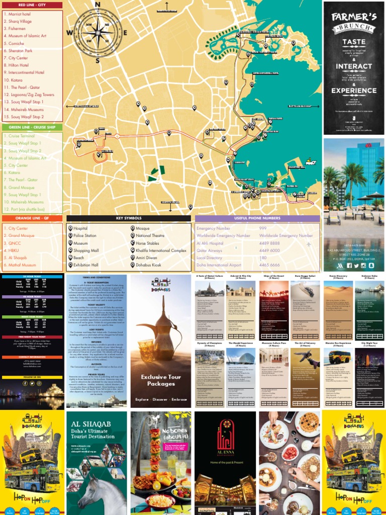 Doha Bus Map 2017 Updated | PDF | Qatar | Doha