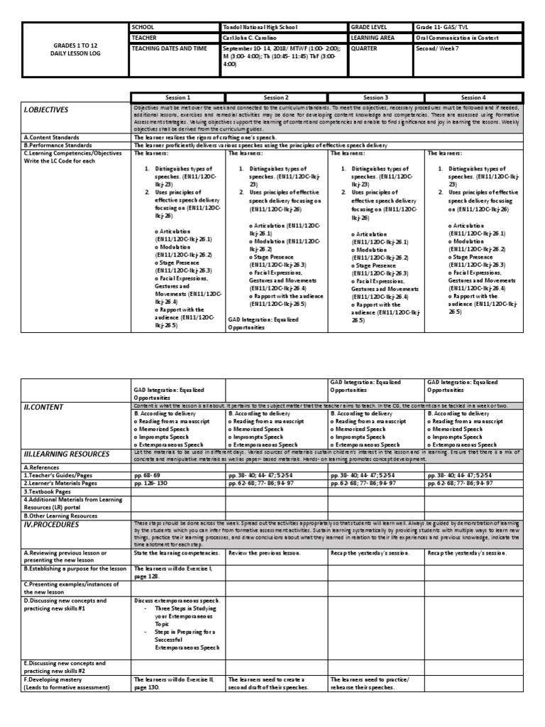 Revised Oral Com Activities | PDF | Educational Assessment | Learning