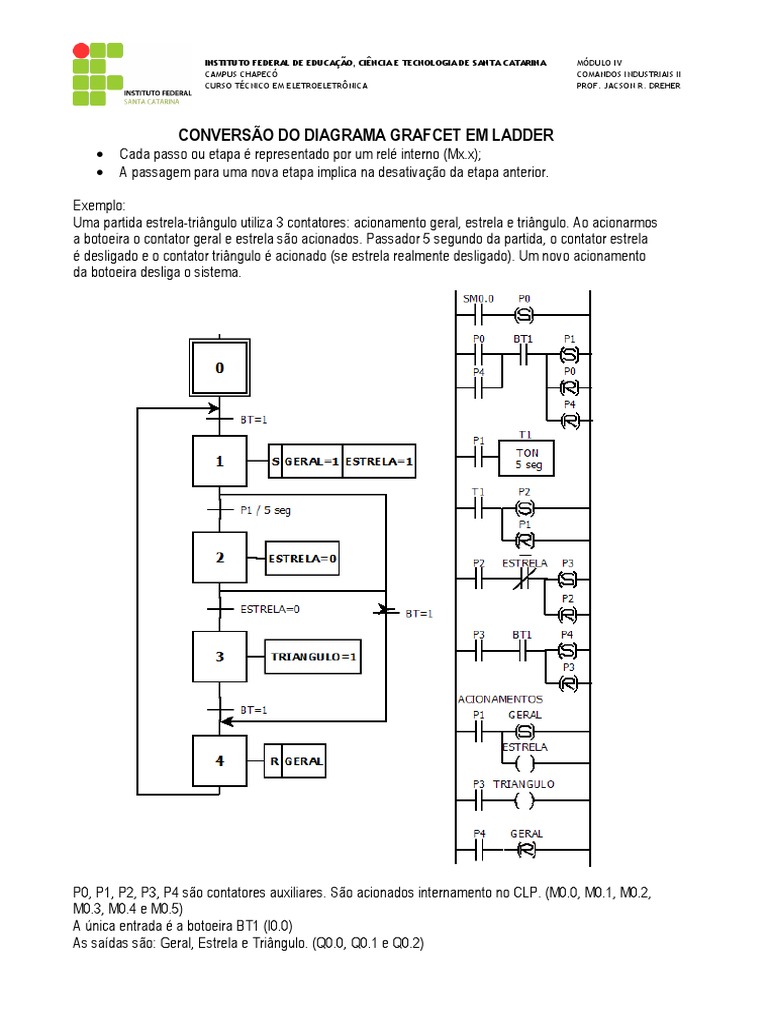 Conversão Do Diagrama Grafcet em Ladder | PDF