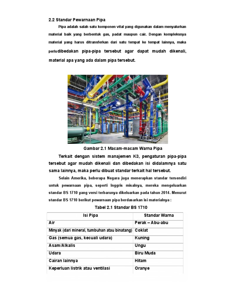 Standar Warna Pipa dan Kode Label | PDF