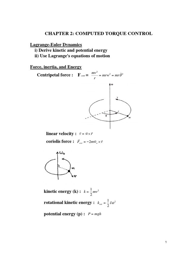 Compute Torque Control Theory | PDF | Control Theory | Physical Quantities