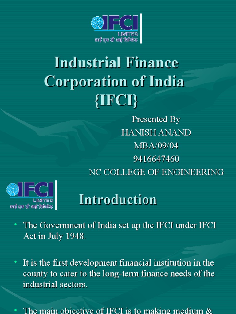 Industrial Finance Corporation of India (IFCI) | PDF | Loans ...