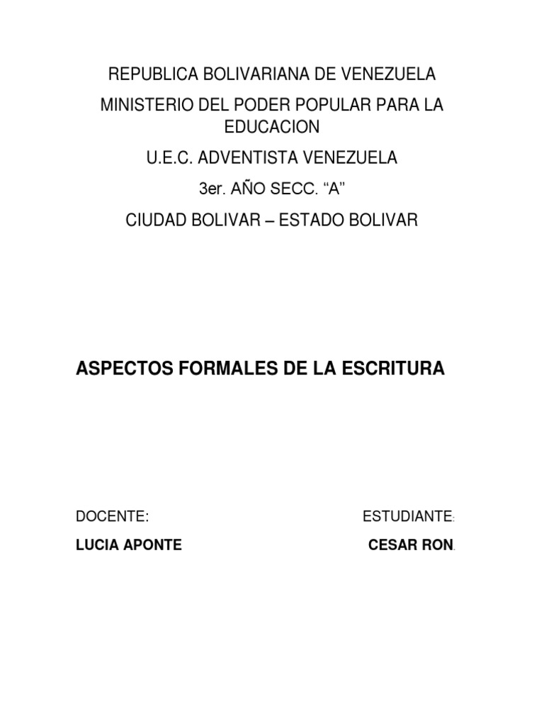 Aspectos Formales de La Escritura | PDF | Coma | Puntuación
