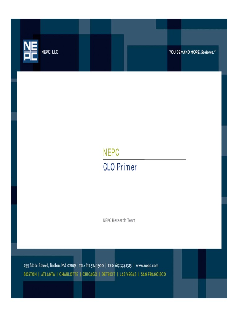 CLO Primer | PDF | Collateralized Debt Obligation | High Yield Debt