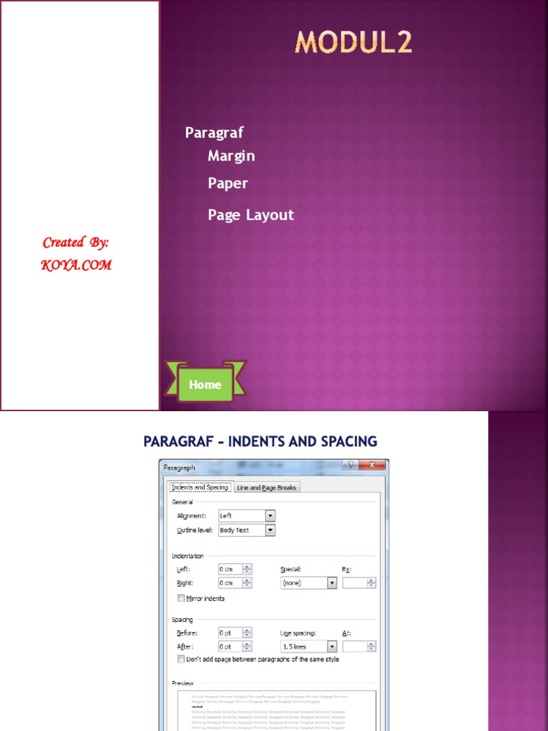 Paragraf Margin Paper Page Layout: Created by | PDF