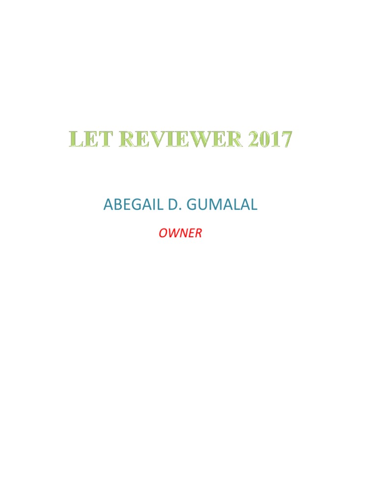 Let Reviewer 2017 | PDF | Celsius | Light