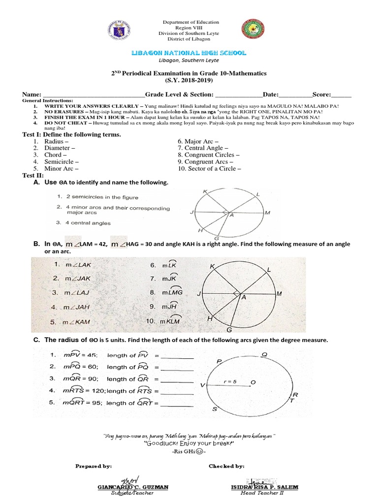 Grade 10-2nd Quarter | PDF | Euclidean Plane Geometry | Elementary ...