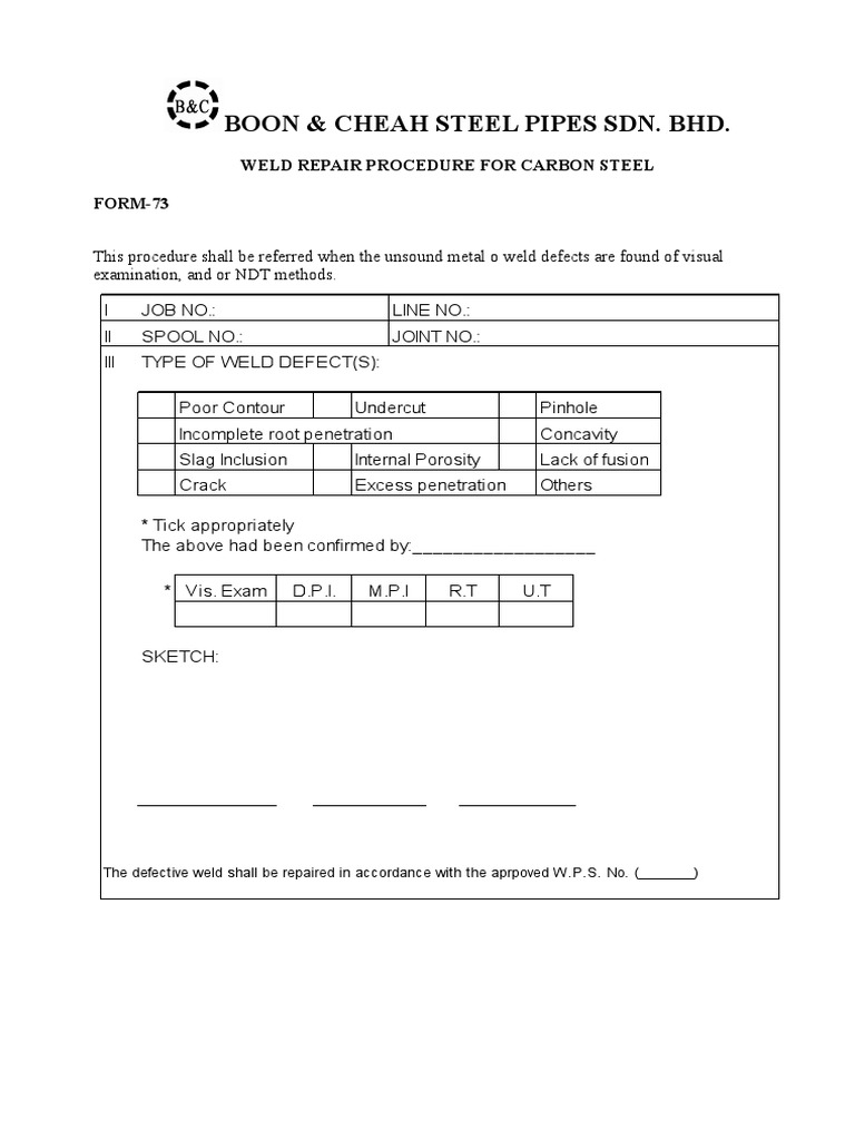 Weld Repair Pipe | PDF | Nondestructive Testing | Welding