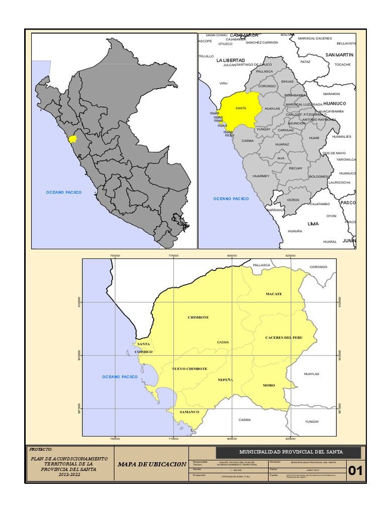 Mapa Político de la Provincia del Santa | PDF | Perú