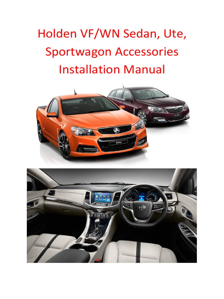 Holden VF, WN Accessories Installation Manual | PDF | Seat Belt | Land ...