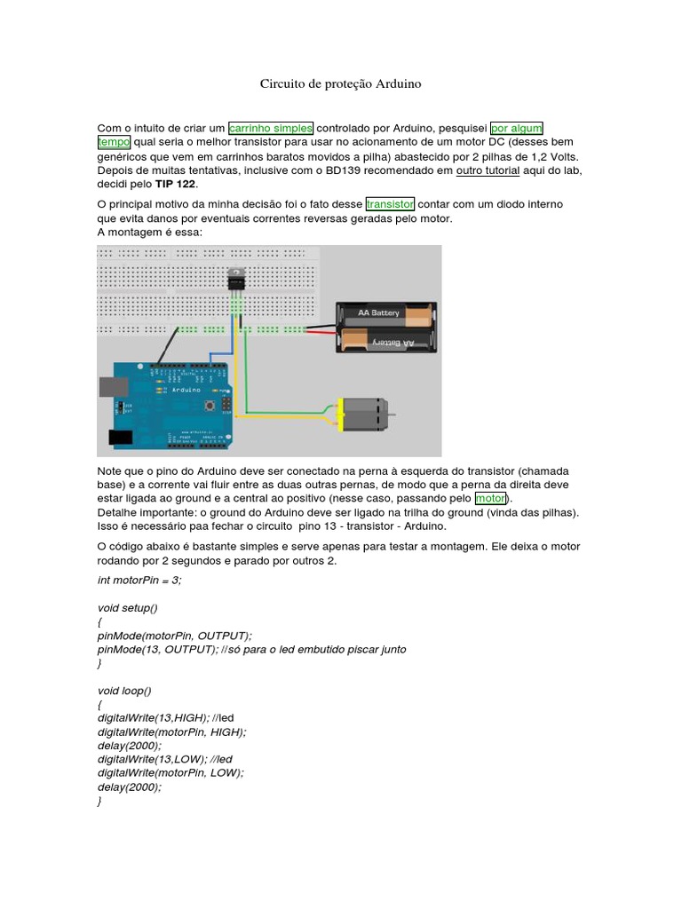 Circuito de Proteção Arduino | PDF | Arduino | Rede elétrica