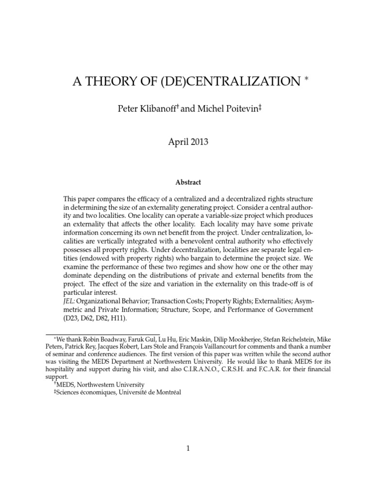 Klibanoff-Poitevin Coasian Externality PDF | PDF | Externality ...