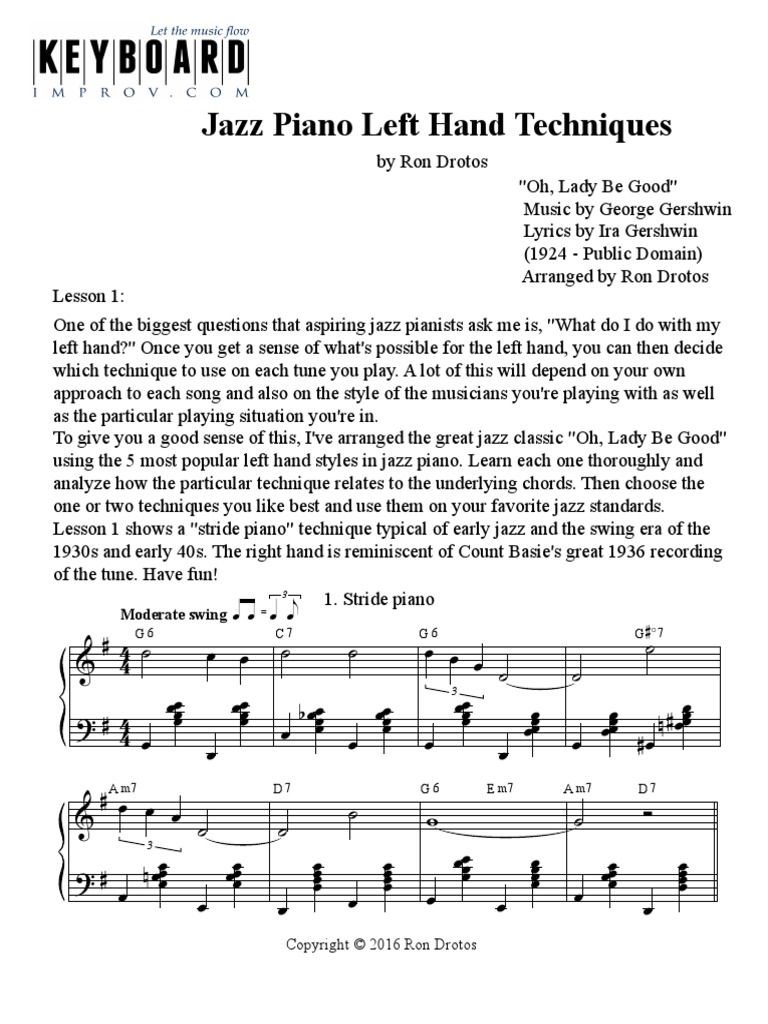 Jazz Piano Left Hand Techniques Complete Ebook PDF | PDF | Musical ...