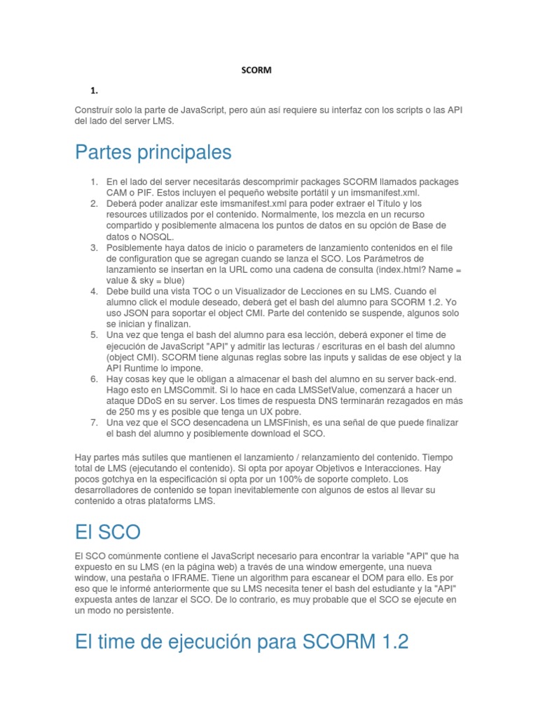 Estudio Acerca SCORM | PDF | Script Java | Red mundial