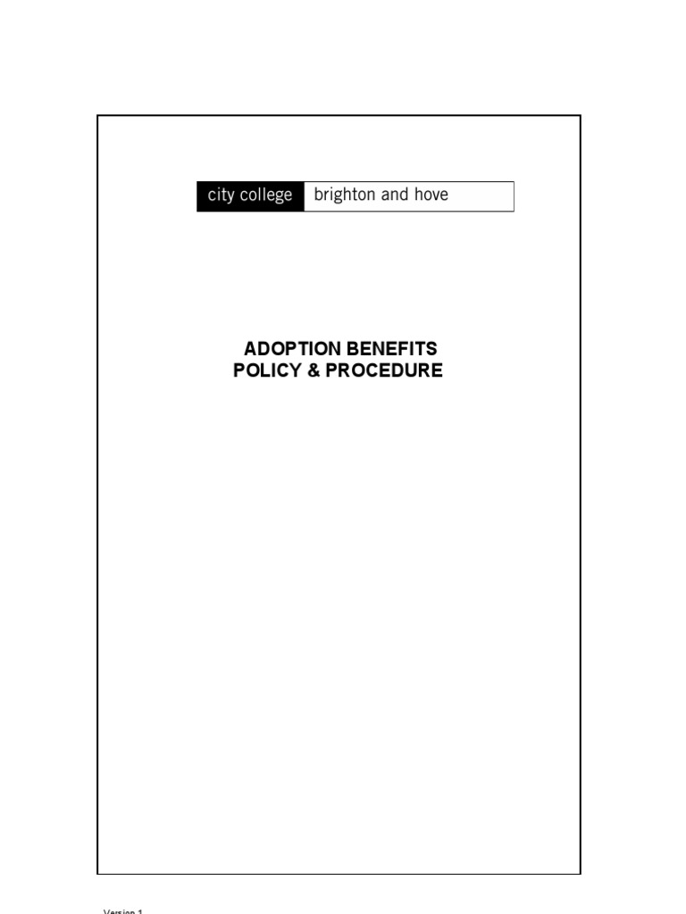 Adoption Policy Procedure | PDF | Parental Leave | Pension