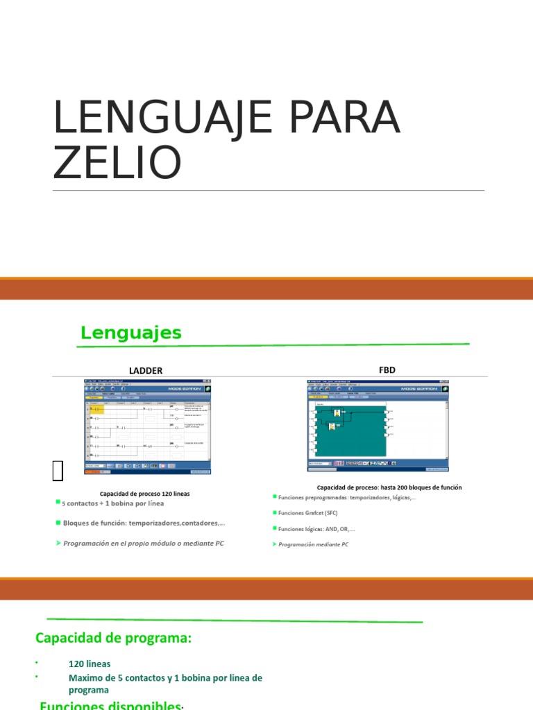 Lenguaje para Zelio | PDF | Ingenieria Eléctrica | Informática