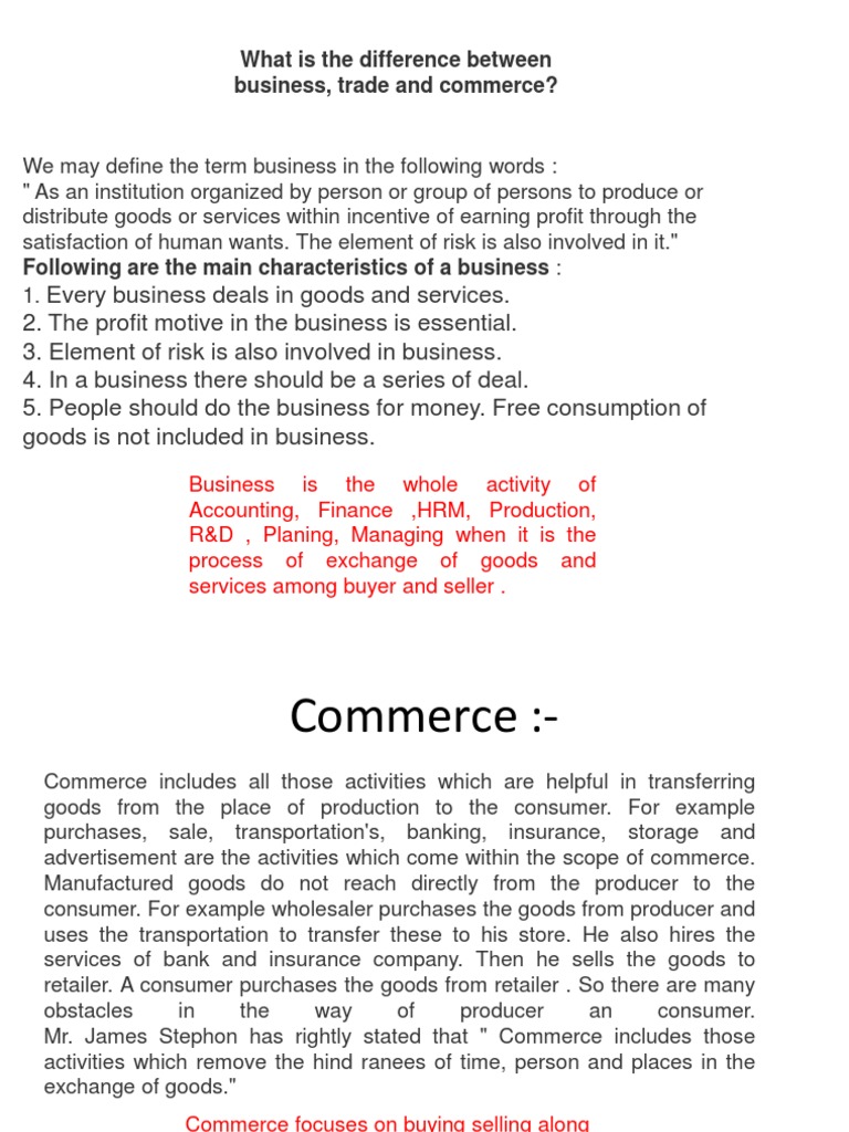 What Is Business, Commerce and Trade | PDF | Sales | Retail