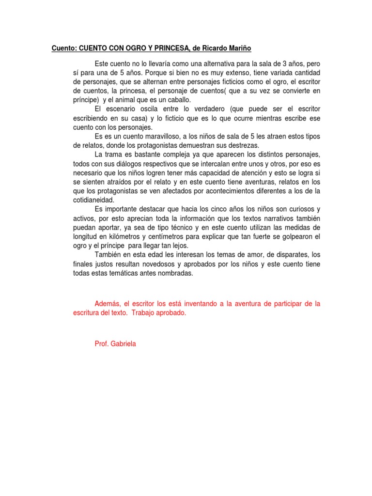 Cuento Con Ogro y Princesa | PDF