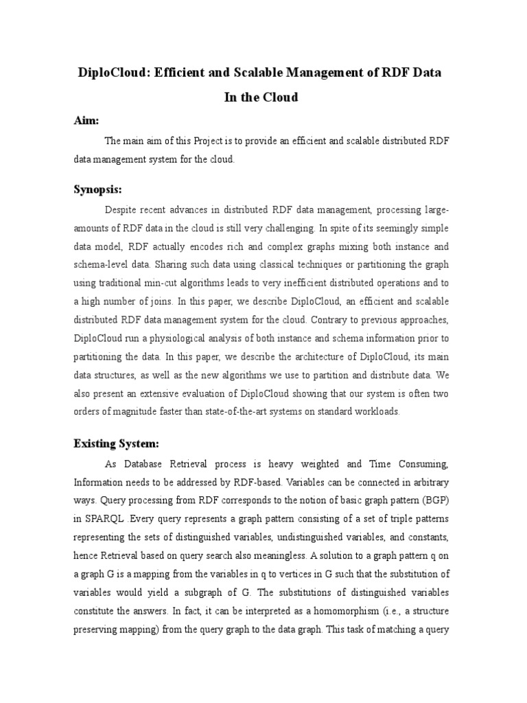Diplo Cloud | PDF | Resource Description Framework | Information Retrieval