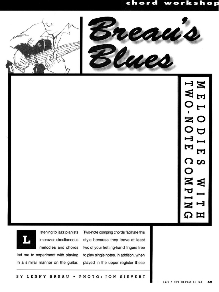 Breaus Blues Melodies With Two Note Comping PDF | PDF | Chord (Music) | Musical Instruments