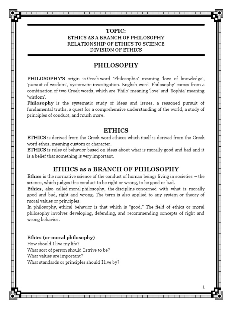 Ethics Prelim | PDF | Free Will | Morality