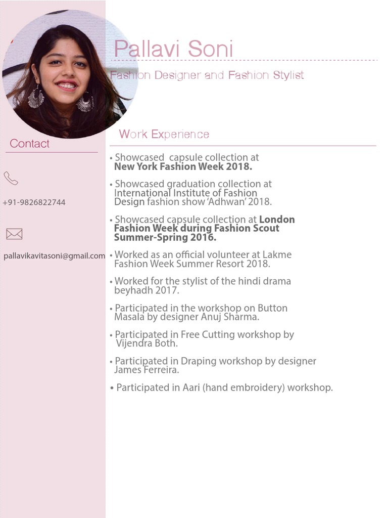 Pallavi Soni Resume | PDF | Lifestyle