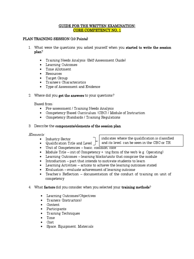 Written Test Guide CoC 1 and CoC 2 | PDF | Educational Assessment ...