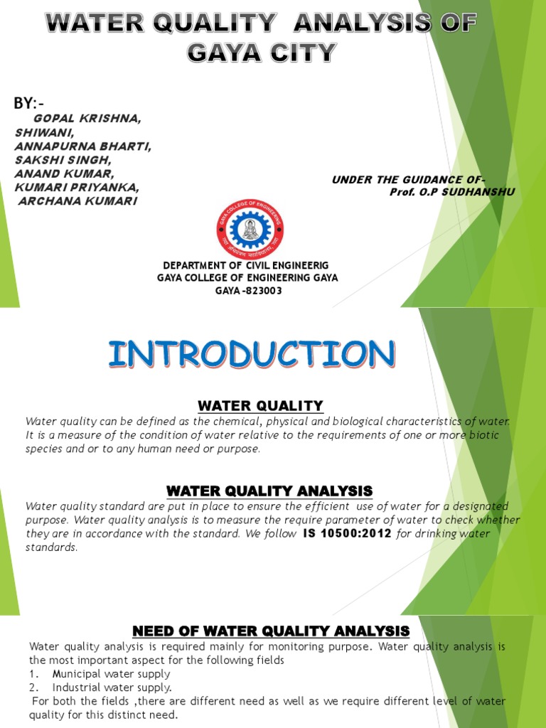 Water Quality Analysis Report | PDF | Water Quality | Ph
