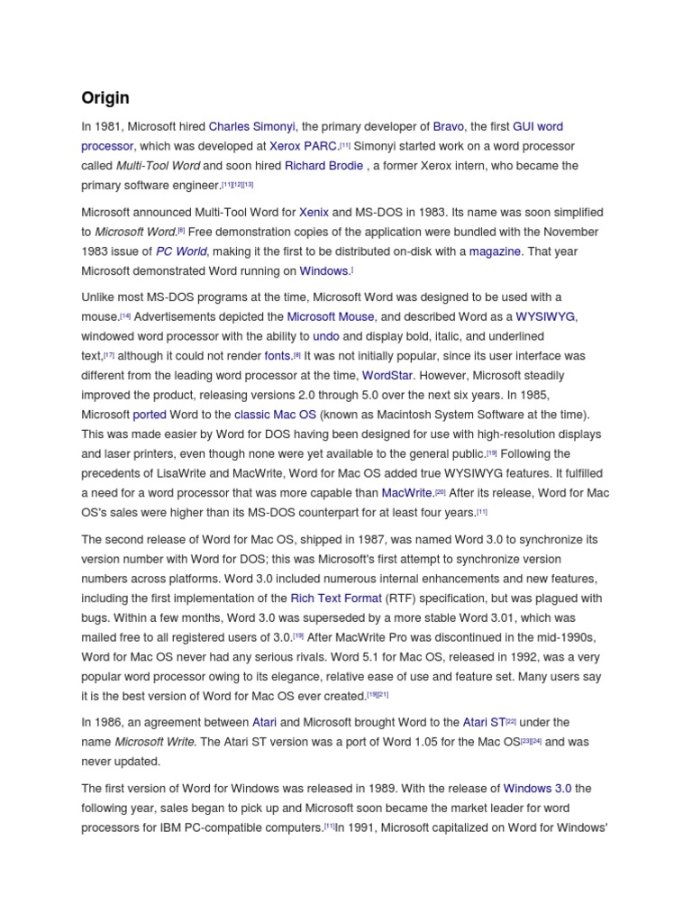 Origin: Charles Simonyi Bravo GUI Word Processor Xerox PARC Richard ...