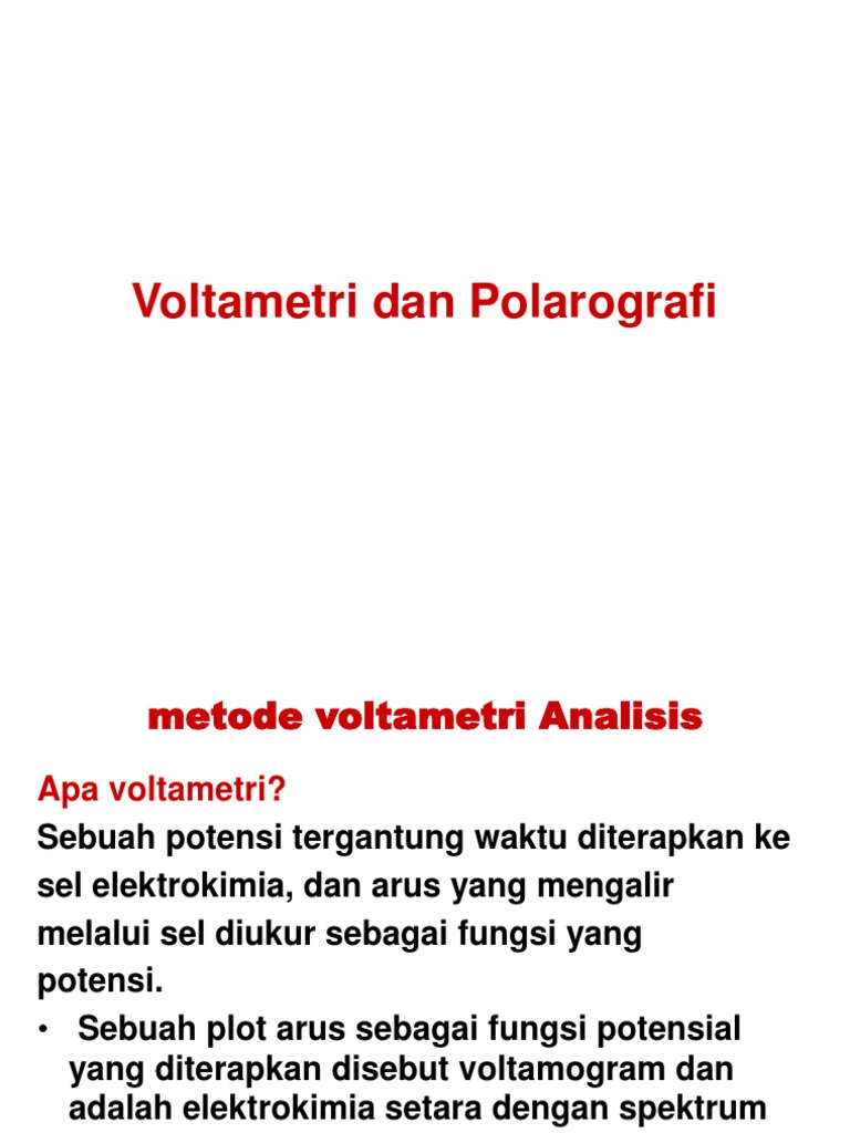 Voltametri Polarographi - En.id | PDF