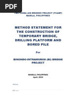 Method Statement For Bored Pile Construction | PDF | Deep Foundation | Concrete
