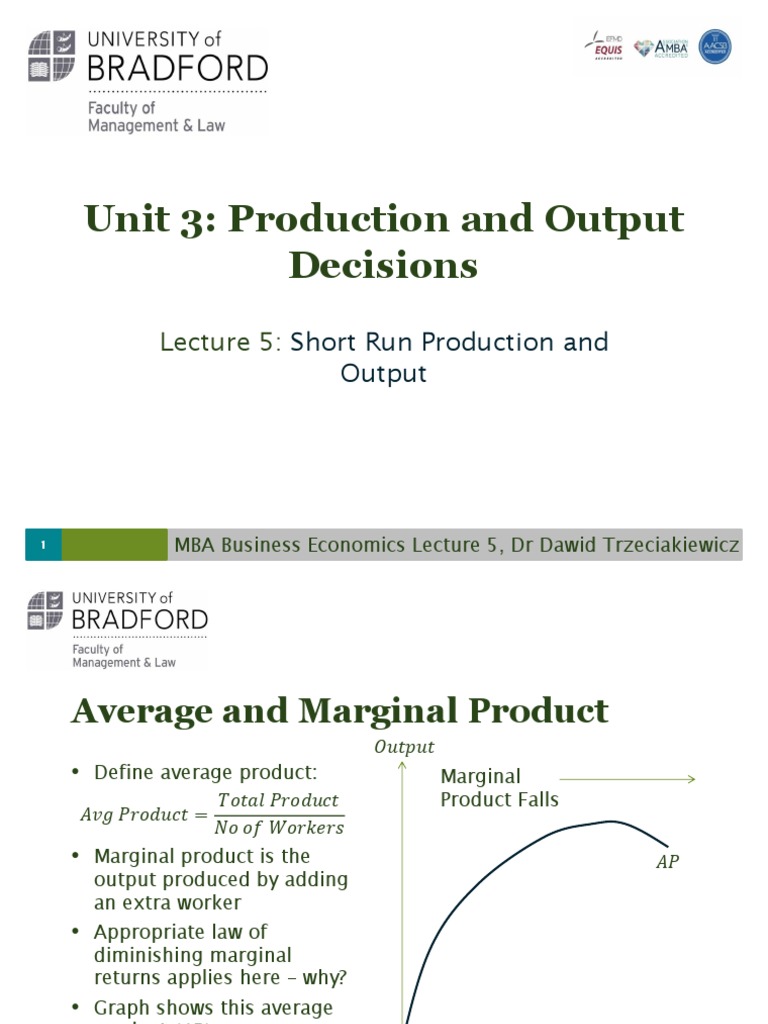 Unit 3: Production and Output Decisions | PDF | Marginal Cost | Average Cost