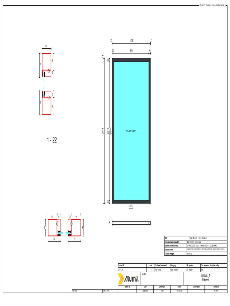 ALUMIL 7-Tehnical Drawings | PDF | Building | Building Materials