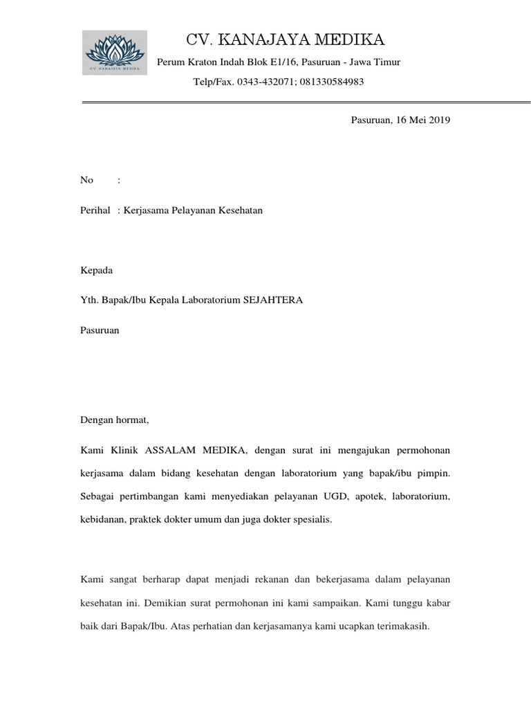 MOU Dengan Laboratorium | PDF