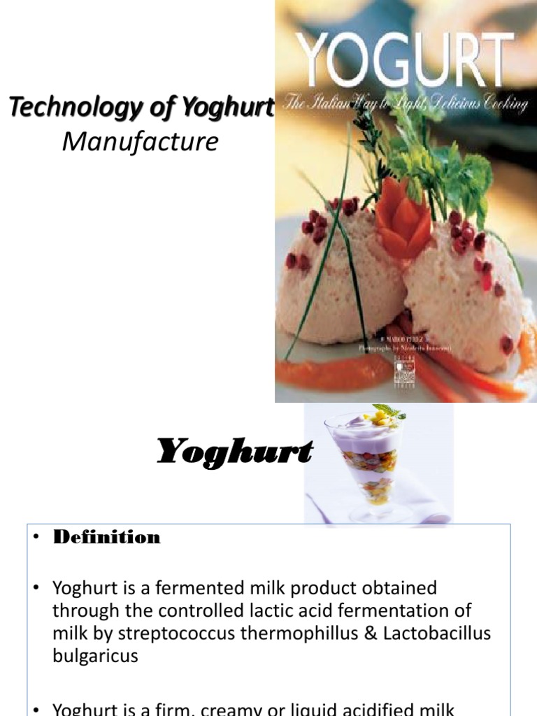 Technology of Yoghurt Manufacture | PDF | Yogurt | Powdered Milk
