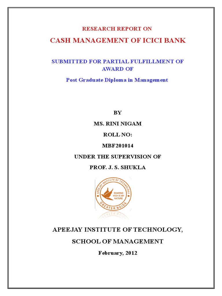 Cash Management ICICI Bank | PDF | Banks | Cheque