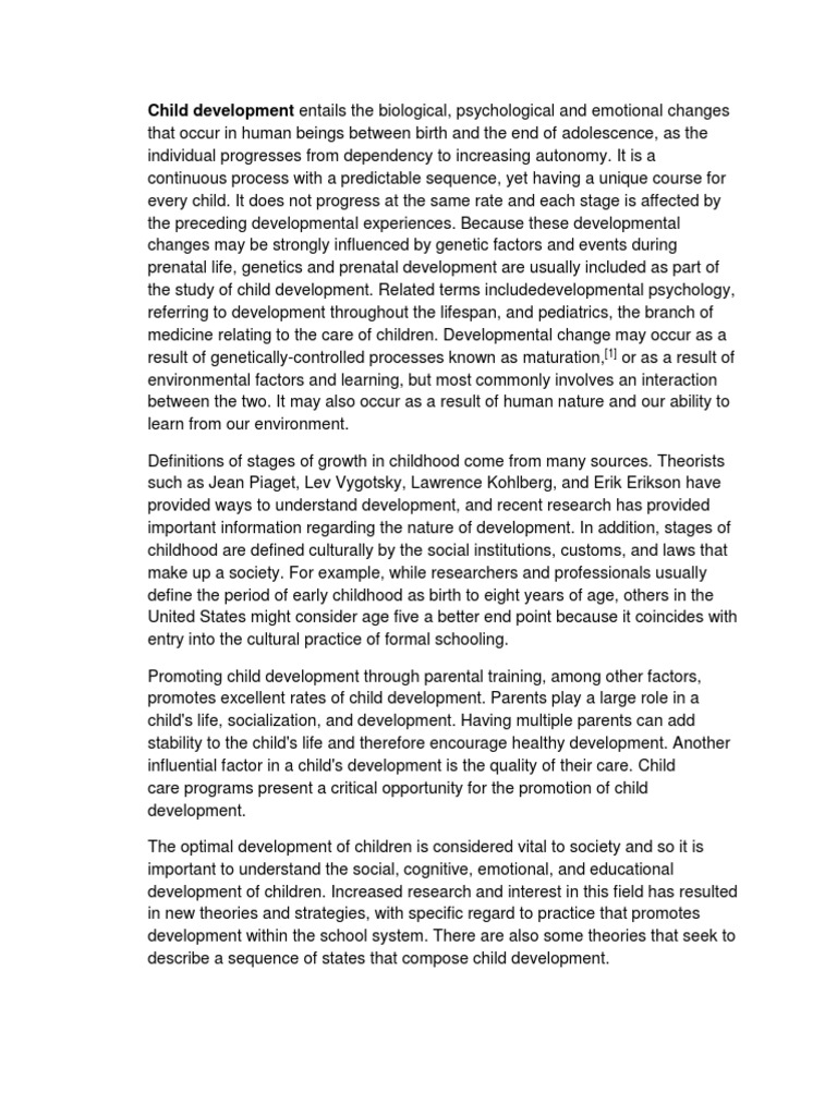 Child Development | PDF | Child Development | Relationships