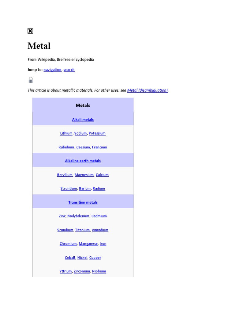Metal | PDF | Metals | Precious Metals