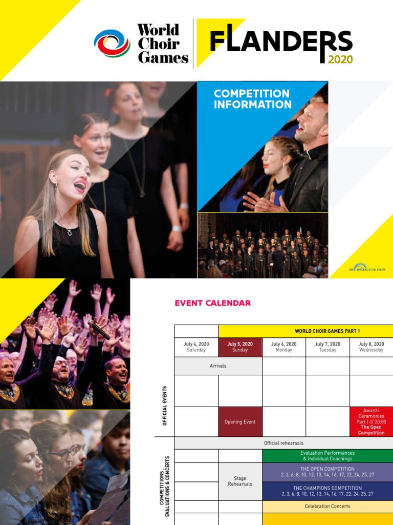 CompetitionInformation WCG2020 | PDF | Choir | Musical Compositions