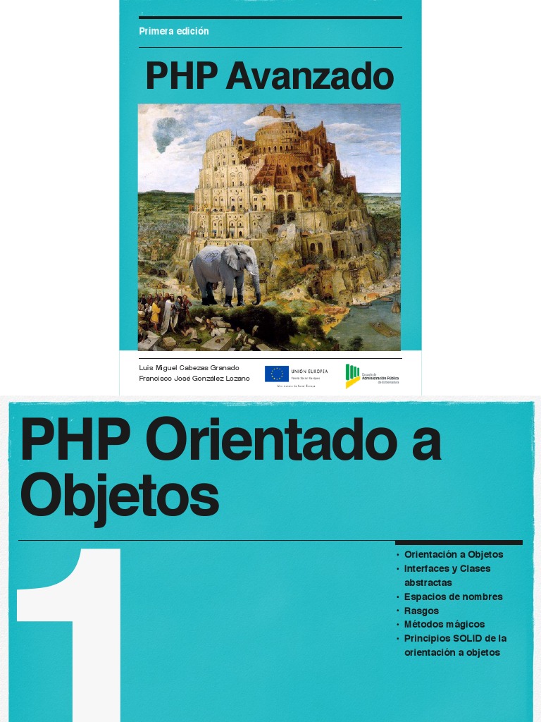 PHP Avanzado | PDF | Objeto (informática) | Programación orientada a objetos