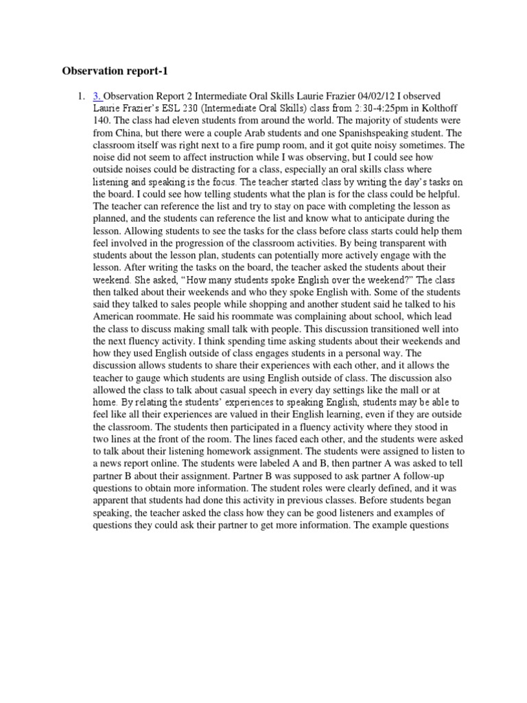 Practicum Report-4 | PDF | Homework | Education Theory