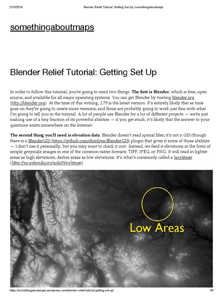 Blender Relief Tutorial - Getting Set Up | PDF | Image Resolution ...